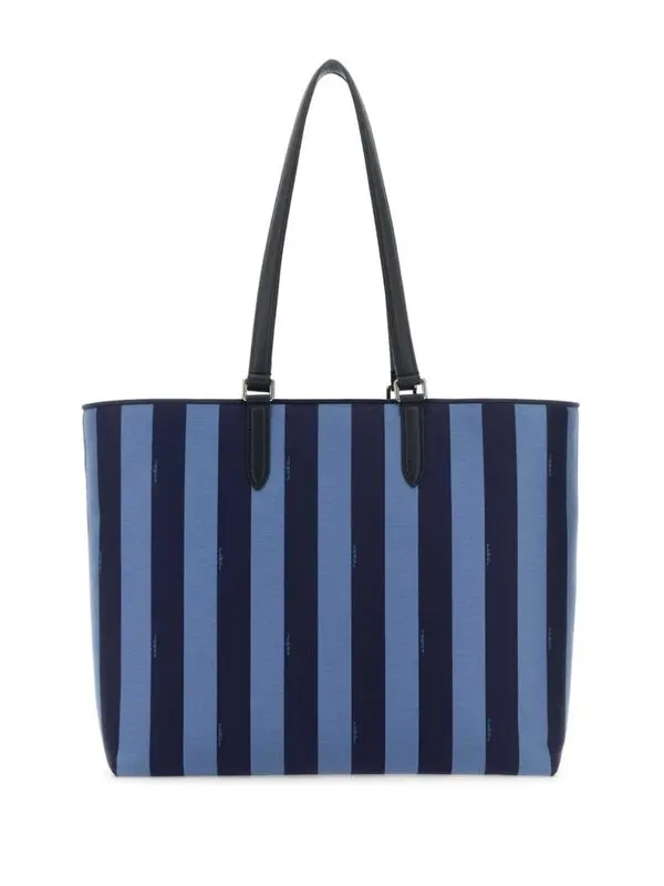Fendi Pequin Jacquard Tote Bag - Blue
