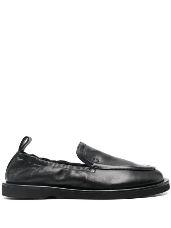 Studio Nicholson Elasticated Leather Loafers - Black
