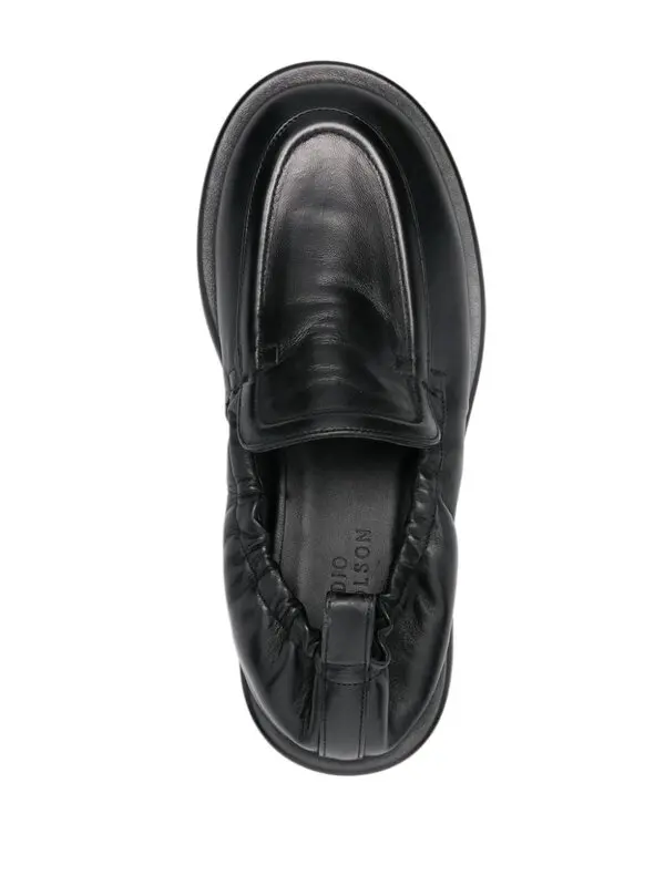 Studio Nicholson Elasticated Leather Loafers - Black