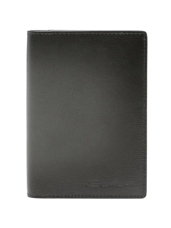 Santoni Logo-debossed Wallet - Grey