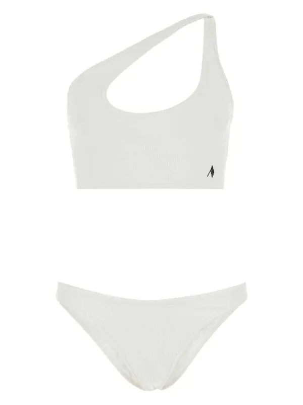 Attico Ribbed Asymmetrical Bikini