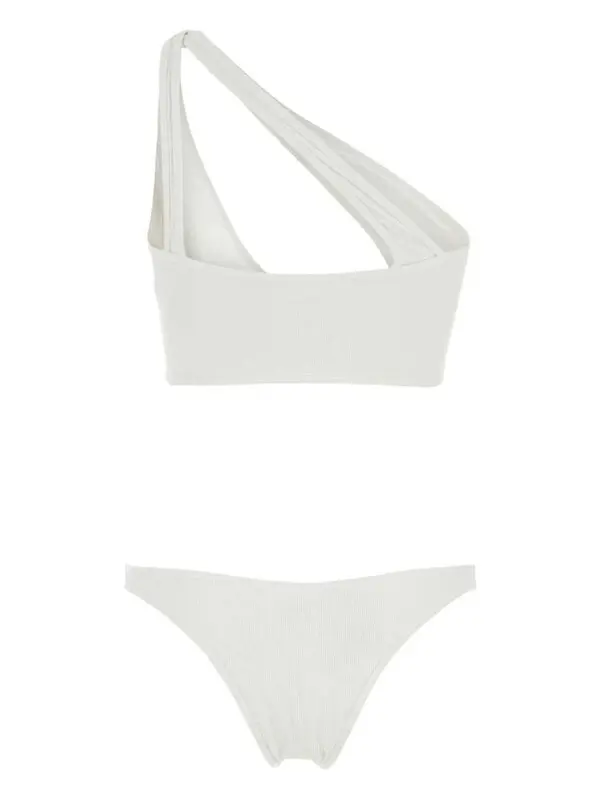 Attico Ribbed Asymmetrical Bikini