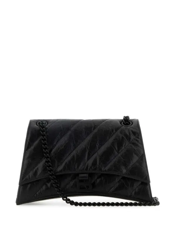 Balenciaga Crush Shoulder Bag - Black