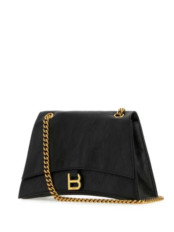 Balenciaga Crush Shoulder Bag - Black