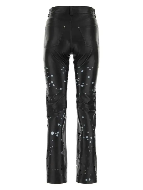 DURAZZI MILANO Laser-cut Leather Trousers