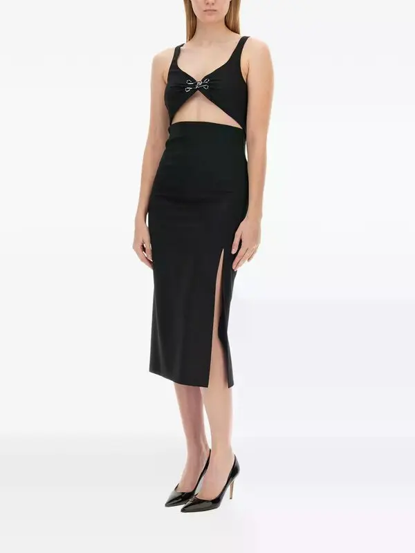 Moschino Decorative Hook Midi Dress - Black