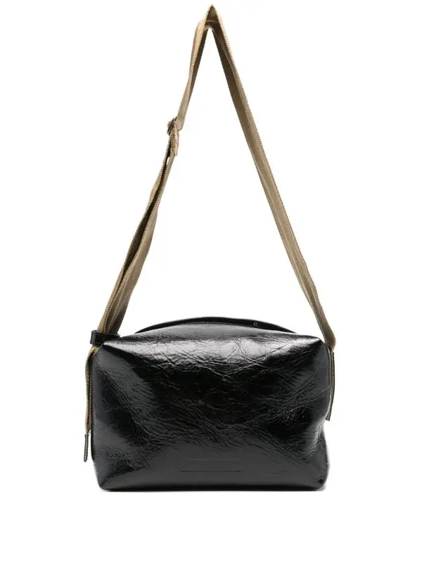 UMA WANG Debossed Logo Shoulder Bag - Black