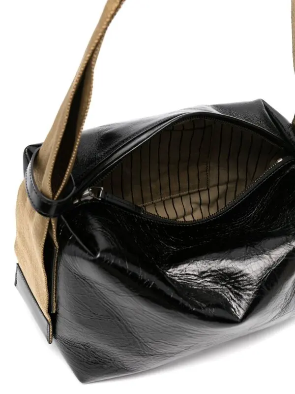 UMA WANG Debossed Logo Shoulder Bag - Black