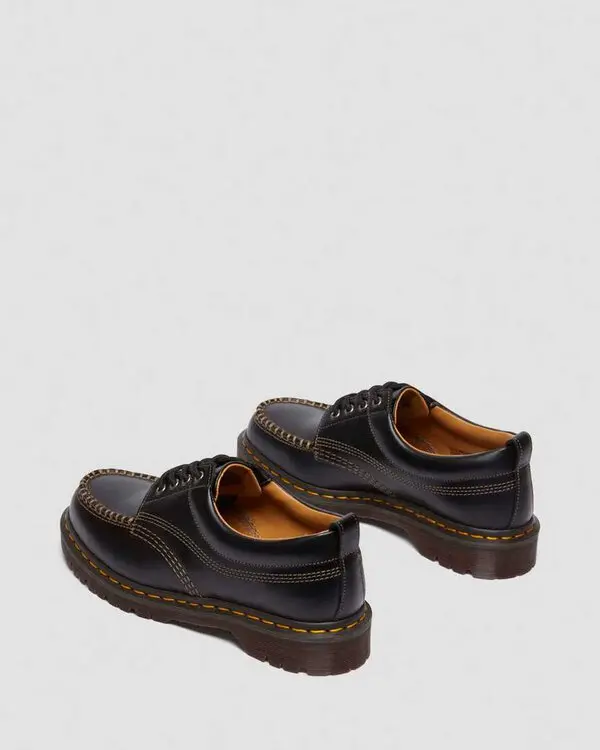 Dr. Martens Lowell Leather Moc Toe Shoes - Black