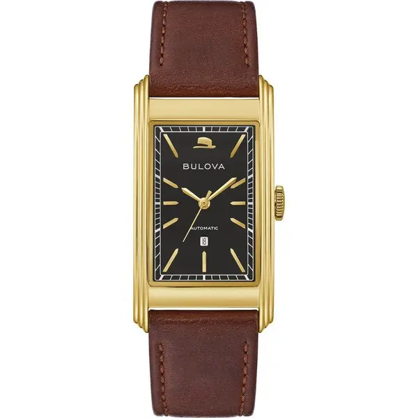 Bulova Frank Sinatra Chairman Of The Board Strap Watch - Goldone