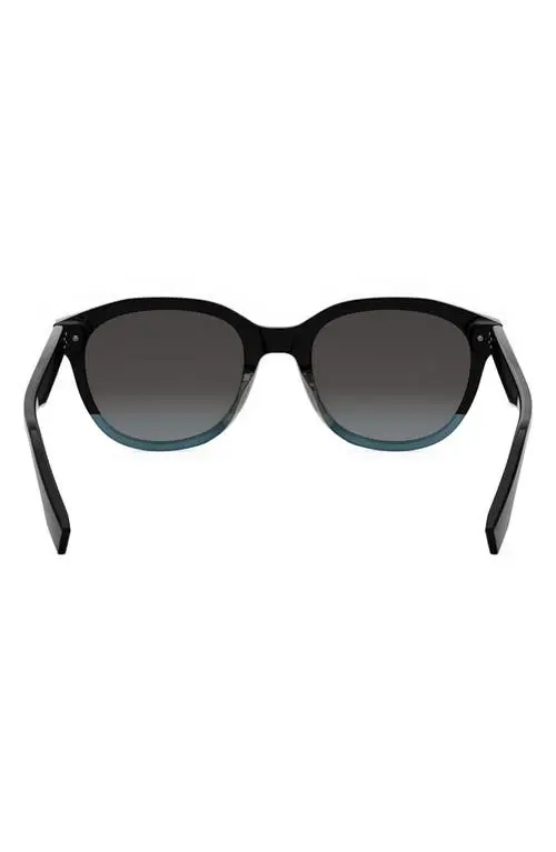 Fendi 52mm Rectangle Sunglasses - Black/ Other / Smoke