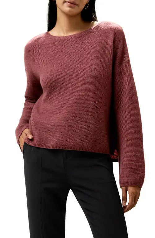 Lilysilk Relaxed-fit Silk Cashmere Blend Sweatshirt - Red