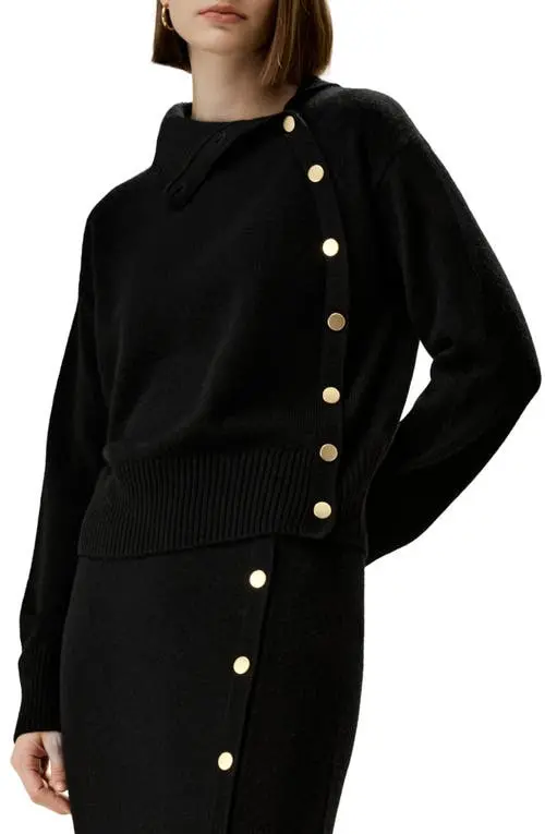 Lilysilk Cashmere Sweater With Side Buttons