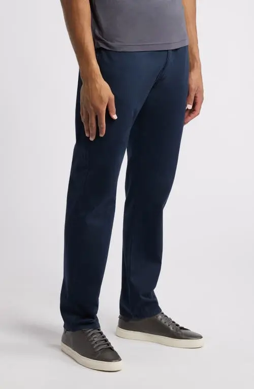 Johnston & Murphy Straight-leg Stretch Pima Cotton Pants - Navy