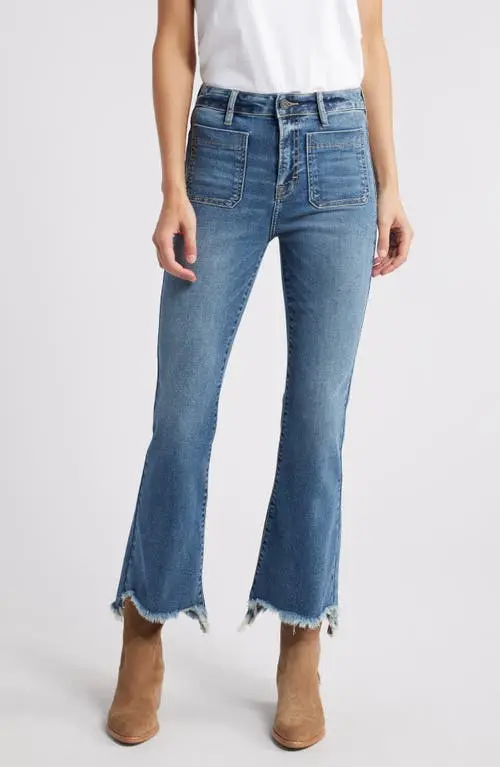 HIDDEN JEANS High-rise Cropped Flare Jeans