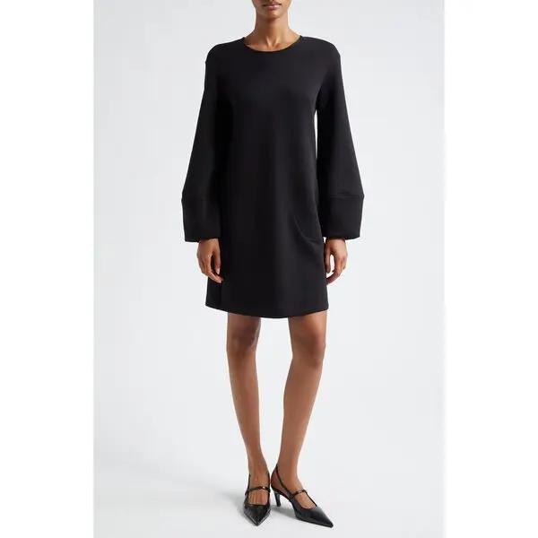 Emporio Armani Balloon Long Sleeve Jersey Shift Dress