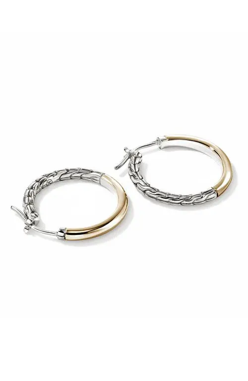 John Hardy Essentials Hoop Earrings - Silver/ Gold