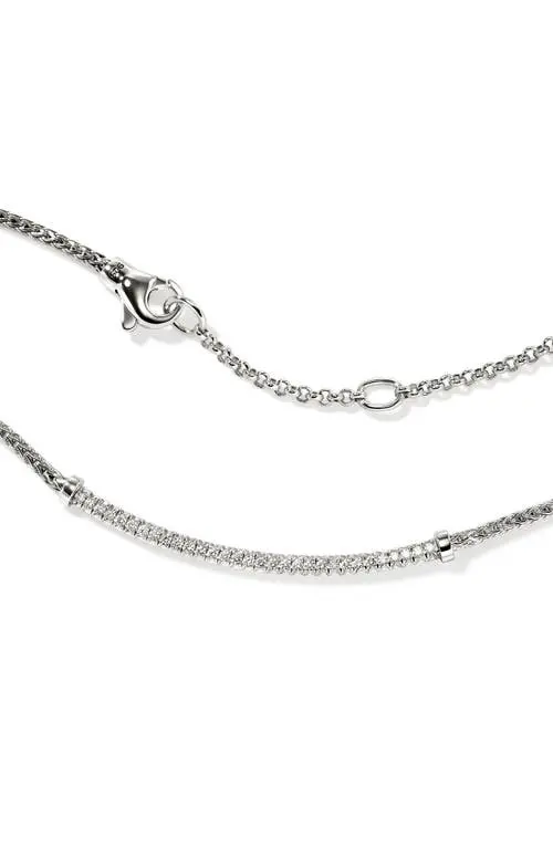 John Hardy Pavé Diamond Necklace - Silver/ Diamonds