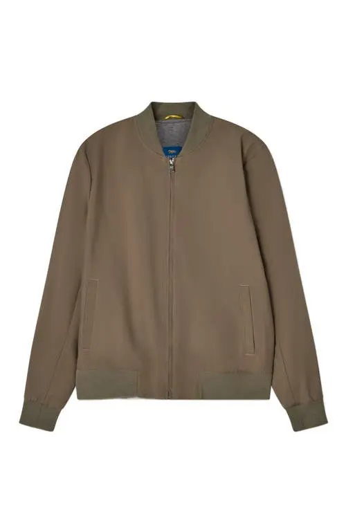 Robert Talbott Jackson Baseball Jacket - Taupe