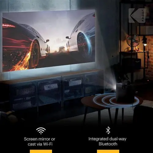 KODAK Flik Hd9 Smart Projector - White