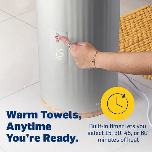 LIVE FINE Small Bucket Style Towel Warmer - Grey