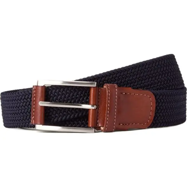 Robert Talbott Garfield Stretch Belt - Navy