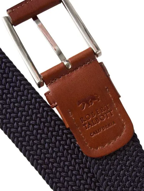 Robert Talbott Garfield Stretch Belt - Navy