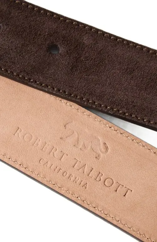 Robert Talbott Lewis Suede Belt - Coffee