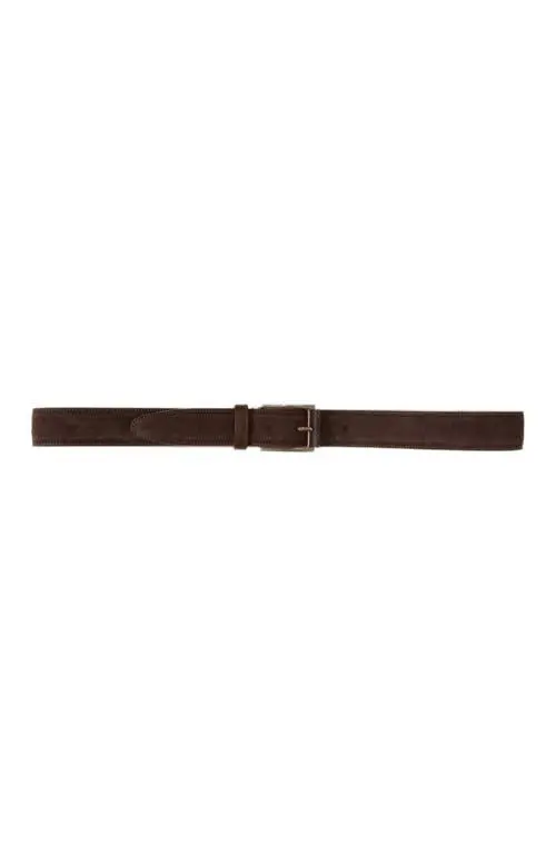 Robert Talbott Lewis Suede Belt - Coffee