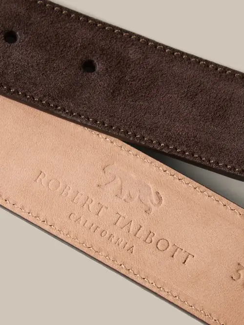 Robert Talbott Lewis Suede Belt - Coffee