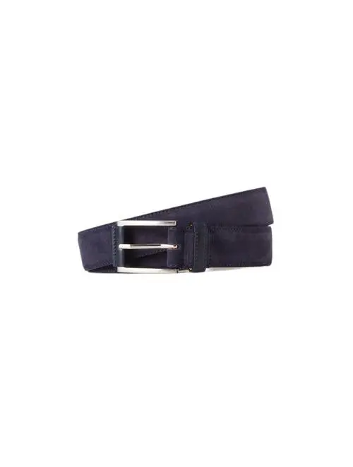 Robert Talbott Suede Lewis Belt - Navy