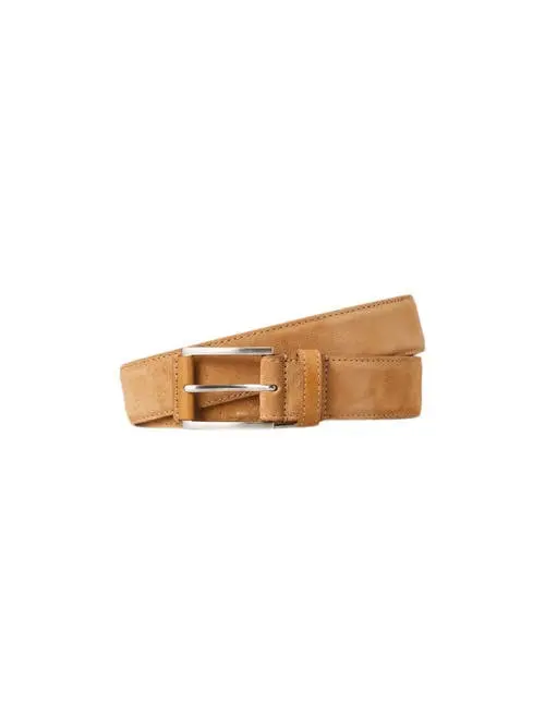 Robert Talbott Lewis Suede Belt - Tan