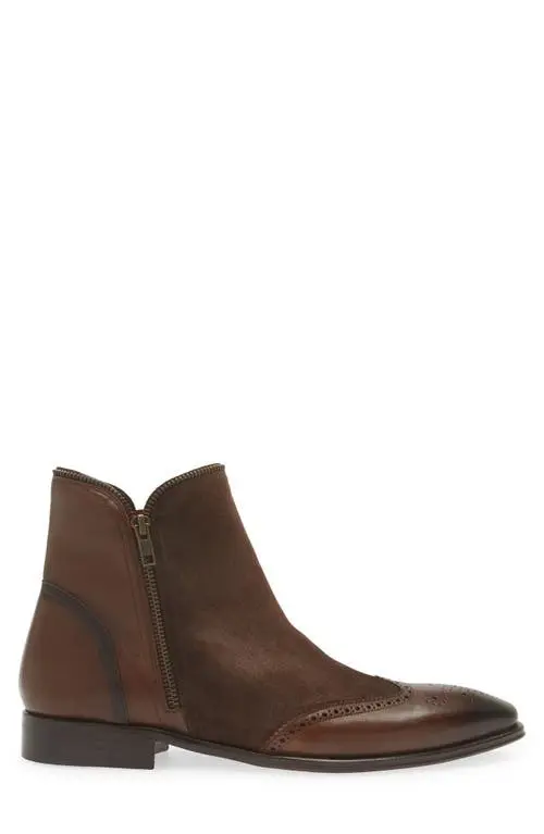 Mezlan Camilleri Wingtip Ankle Boots - Brown