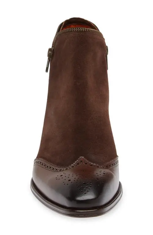 Mezlan Camilleri Wingtip Ankle Boots - Brown