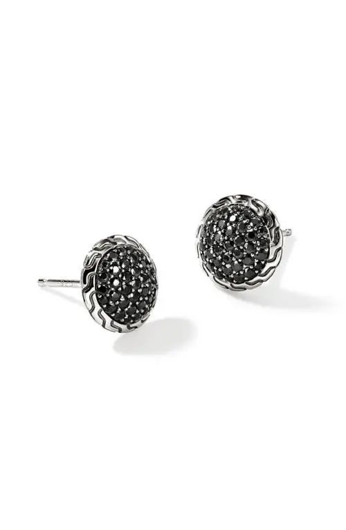 John Hardy Essentials Stud Earrings - Silver/black