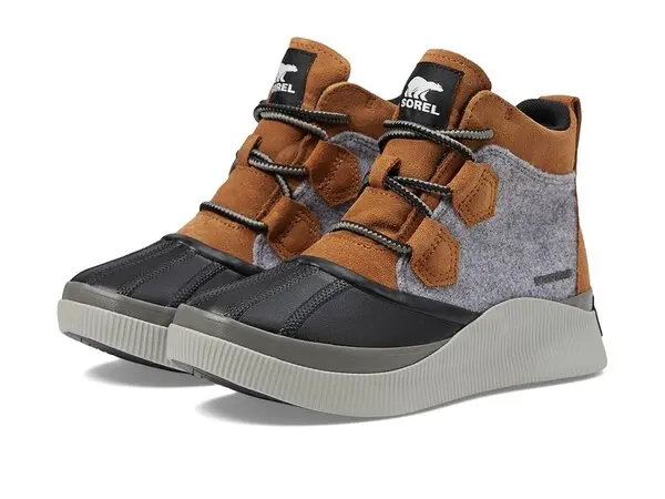 Sorel Waterproof Lace-up Leather And Suede Boots - Brown