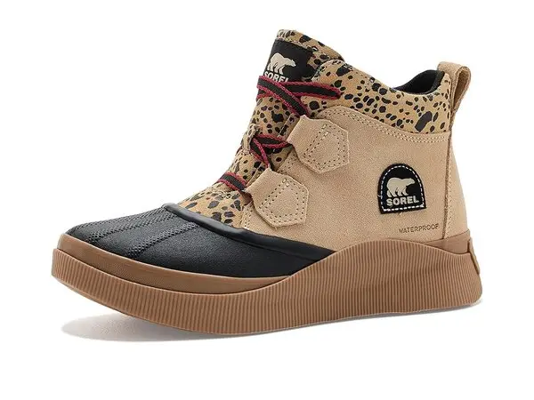 Sorel Waterproof Lace-up Leather And Suede Boots - Ceramic/black