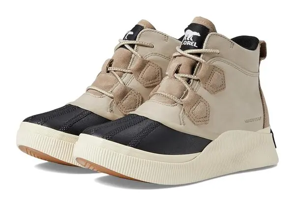 Sorel Waterproof Lace-up Leather And Suede Boots - Taupe