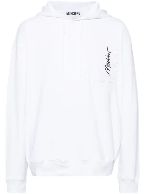 Moschino Logo Embroidered Hoodie