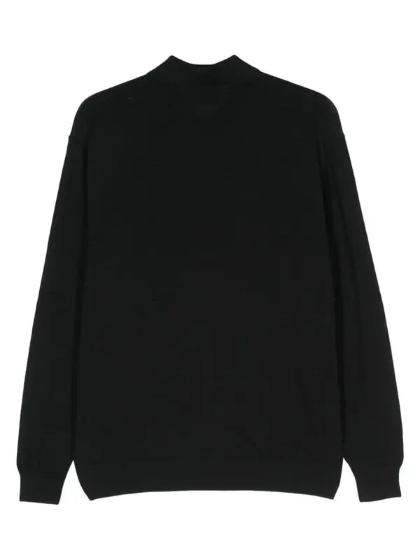 D4.0 Wool Polo Shirt - Black