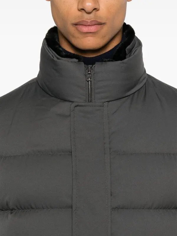 Herno Logo-plaque Puffer Jacket - Grey