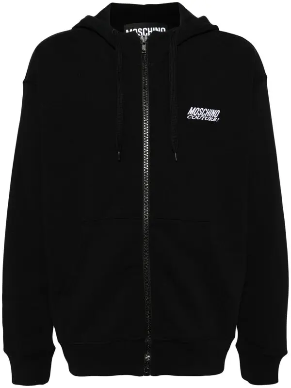 Moschino Embroidered Zipped Hoodie