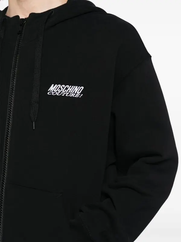 Moschino Embroidered Zipped Hoodie