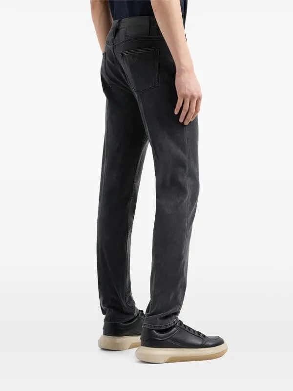 Emporio Armani J75 Slim-fit Stretch-denim Jeans - Black