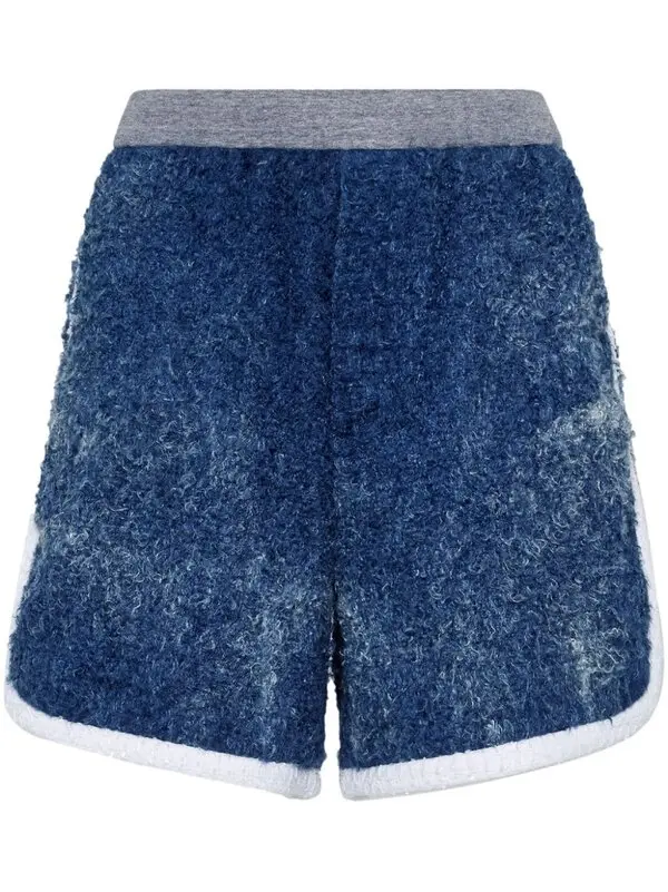 Dsquared2 Faded-effect Textured Shorts - Blue