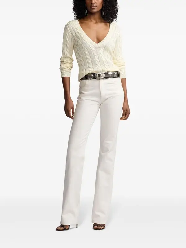 Ralph Lauren Cable-knit Silk Jumper - White