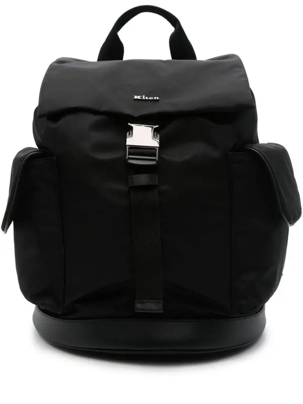 Kiton Logo-lettering Backpack - Black
