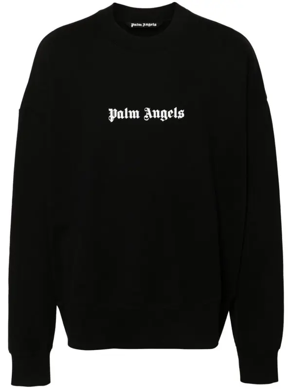 Palm Angels Logo Print Crewneck Sweatshirt