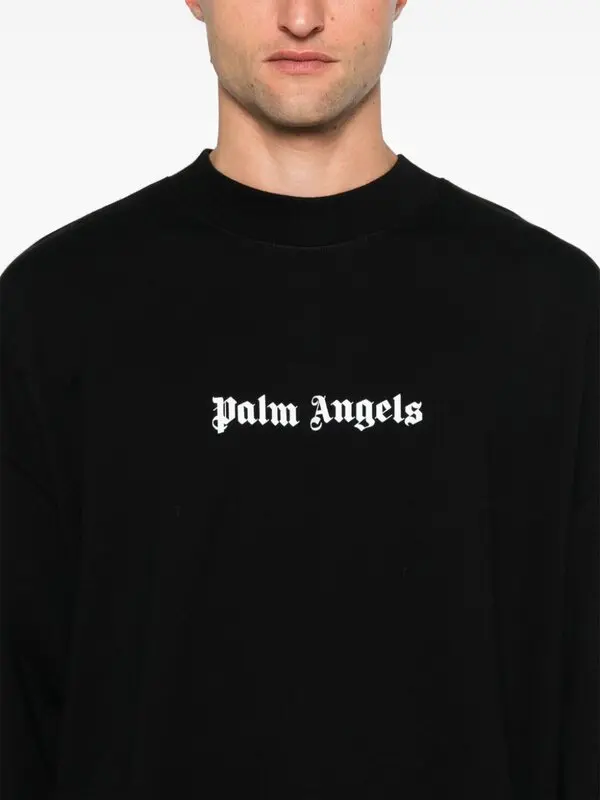 Palm Angels Logo Print Crewneck Sweatshirt