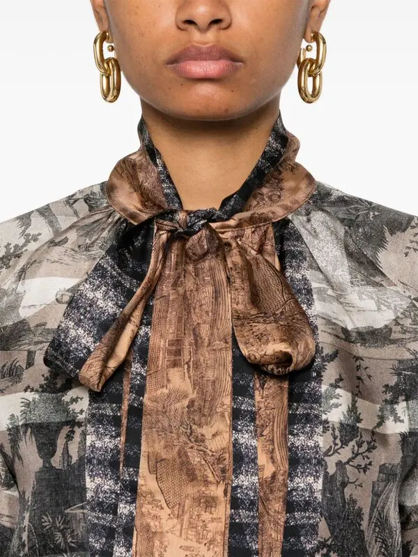 PIERRE-LOUIS MASCIA Printed Silk Shirt
